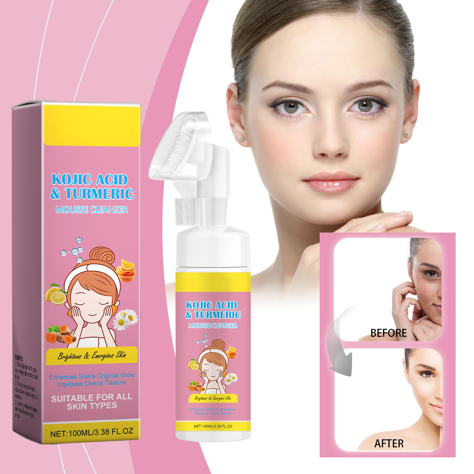 Facial Cleanser Facial Cleanser Acidity Foaming Cleanser Refreshing ...